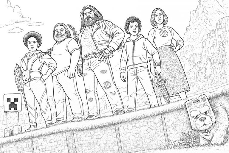 Minecraft the movie - Coloring Pages - Colorpages.org