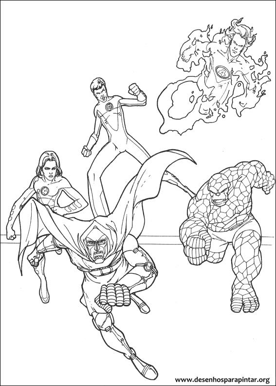 Free Printable Fantastic Four Coloring Pages for Kids and Marvel Fans ...